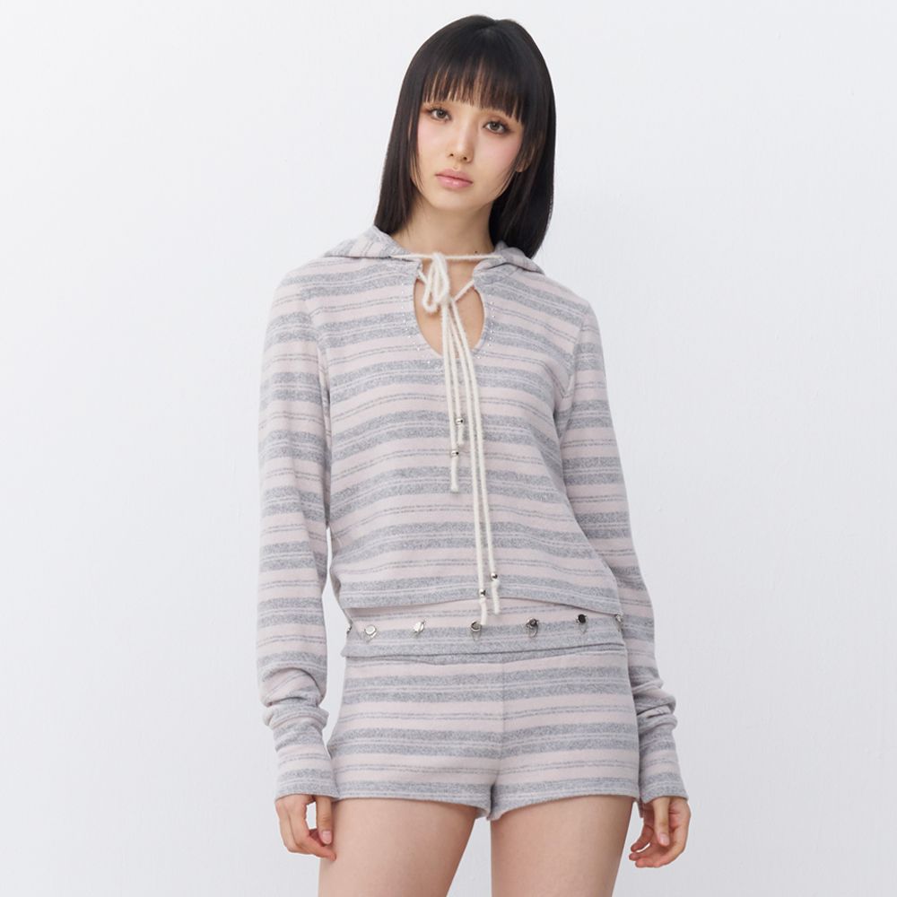 Double string piercing hoodie Oatmeal - 감도 깊은 취향 셀렉트샵 29CM