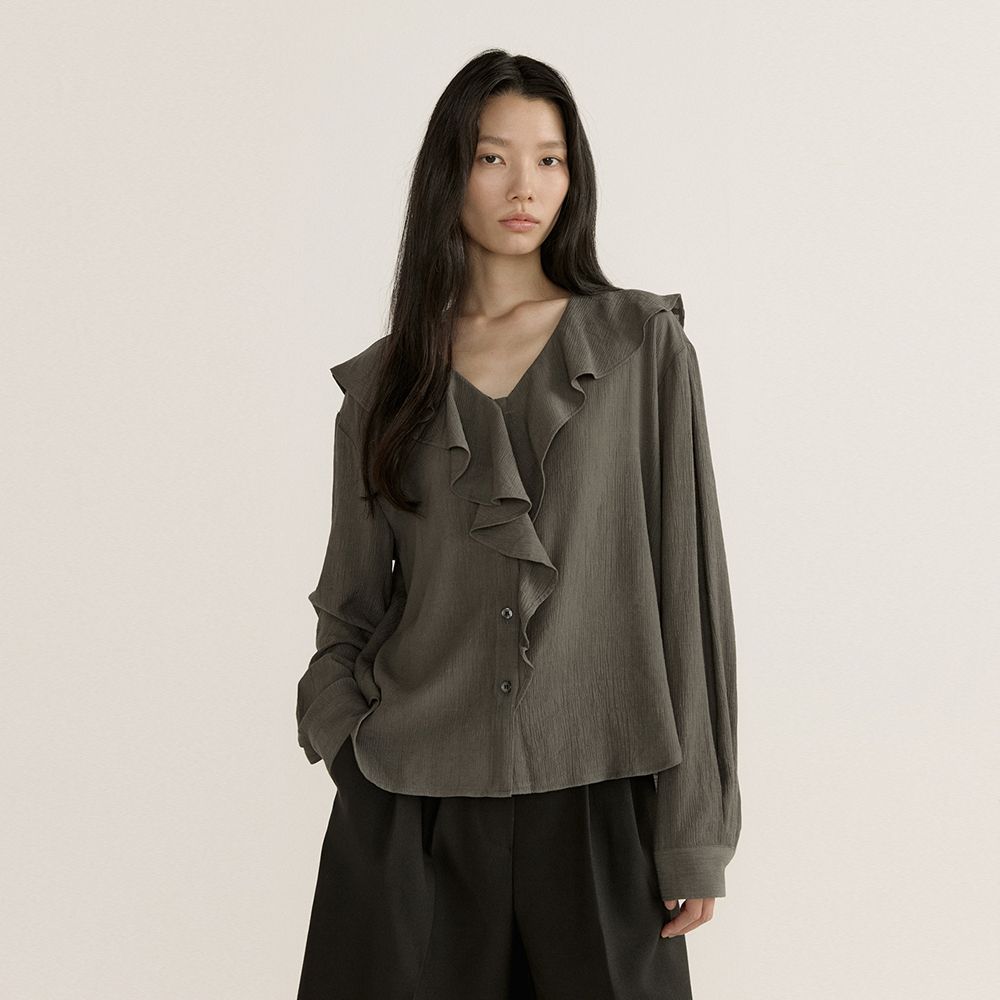 VOLUME RUFFLE BLOUSE (3COLOR) - 감도 깊은 취향 셀렉트샵 29CM