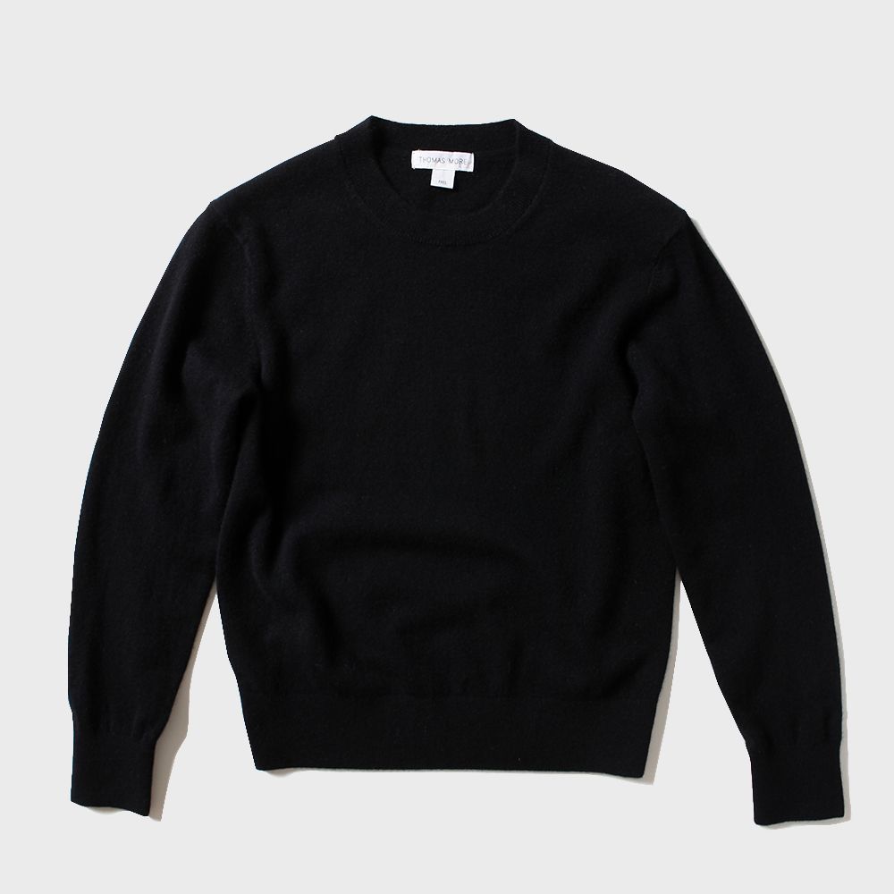 TE3-SW02 캐시미어 라운드 니트-블랙 - 감도 깊은 취향 셀렉트샵 29CM