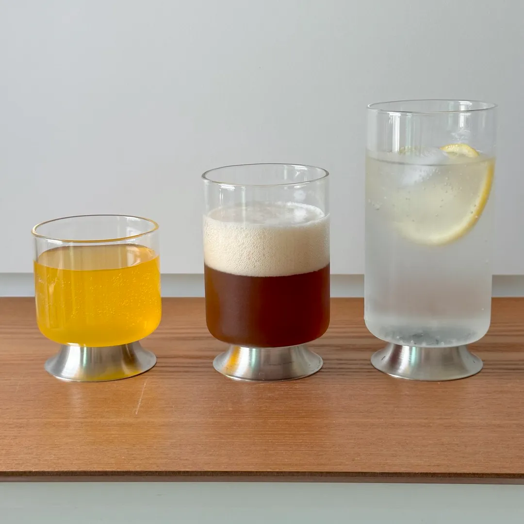 스테인리스 받침 유리컵 맥주 커피잔 손잡이 X 250ml - 감도 깊은 취향 셀렉트샵 29CM