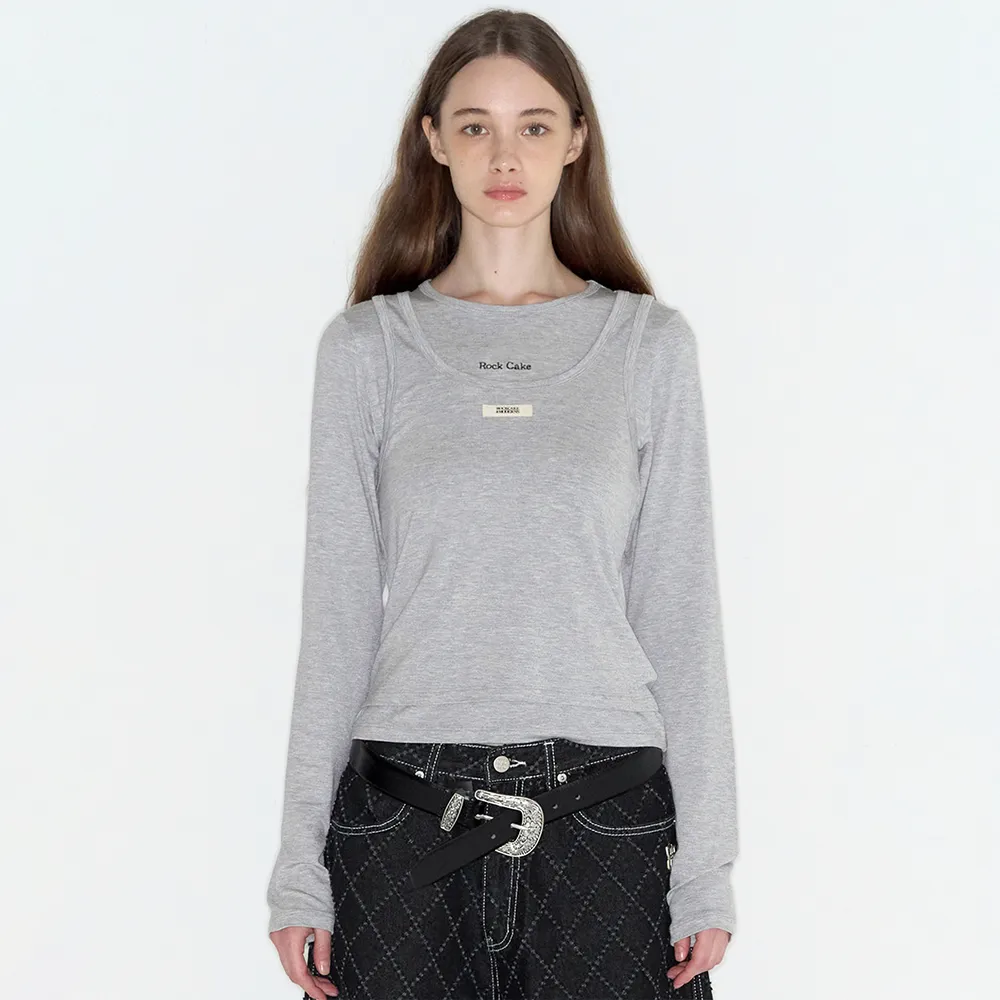 Beige Label Layerd LS Tee - Gray - 감도 깊은 취향 셀렉트샵 29CM