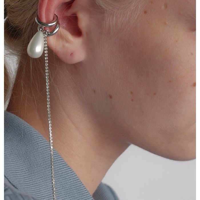 Teardrop Pearl Crystalline Ear Cuff(Set) - 감도 깊은 취향 셀렉트샵 29CM