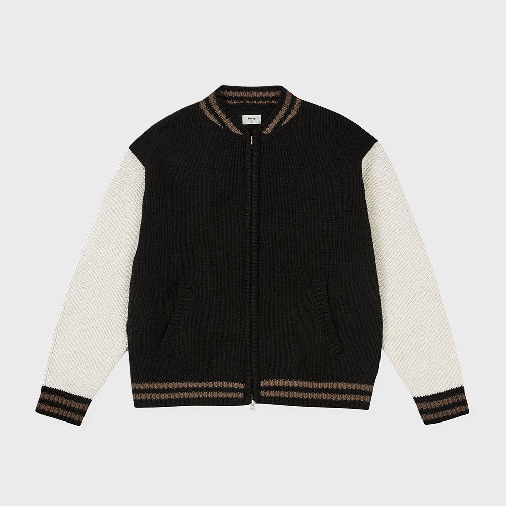 [Mmlg] PLAYER KNIT JACKET (BLACK) - 감도 깊은 취향 셀렉트샵 29CM