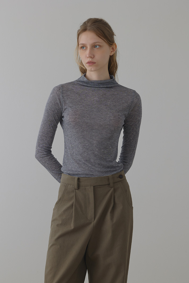 [6차]wool sheer turtleneck top_charcoal - 감도 깊은 취향 셀렉트샵 29CM