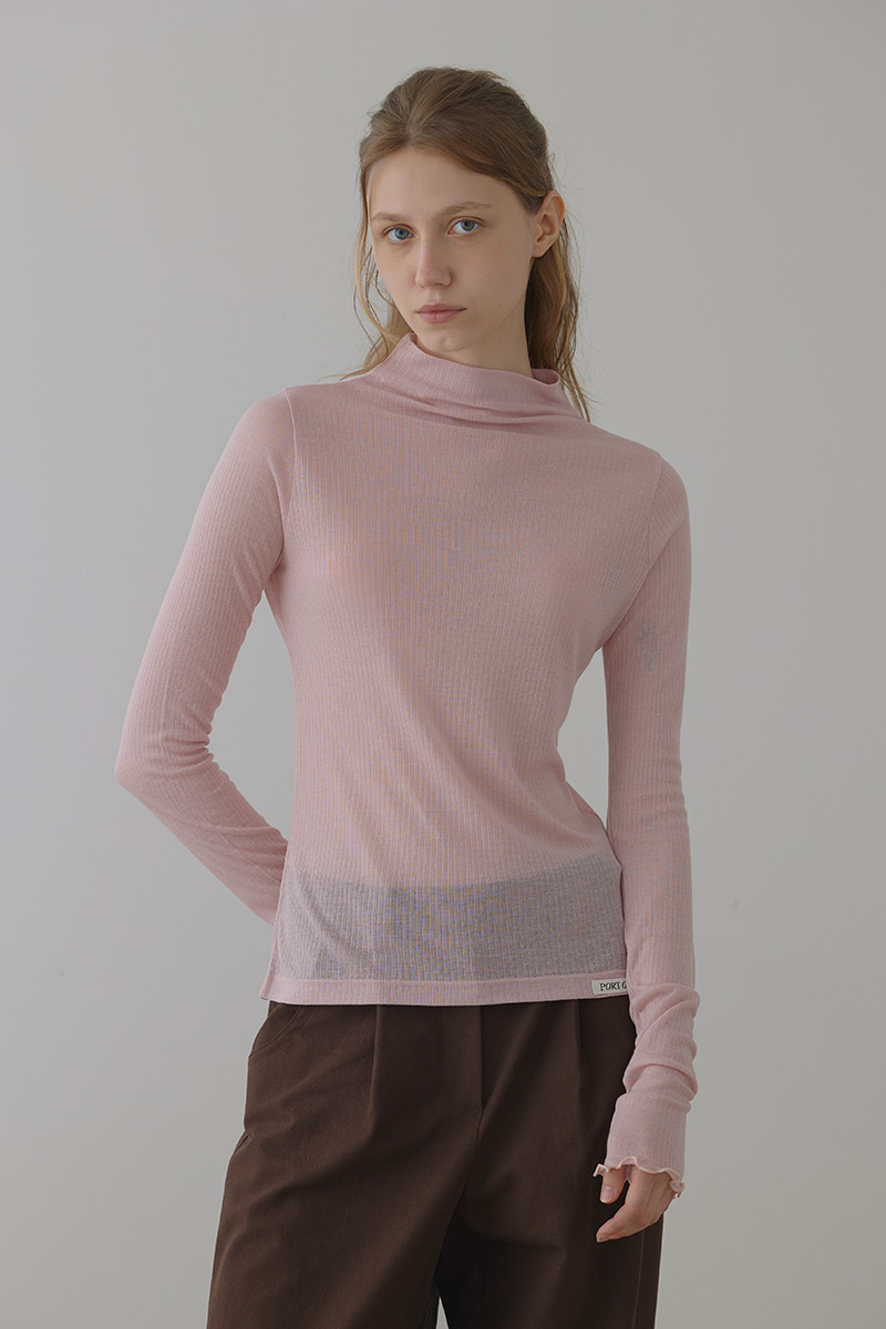 [6차]wool sheer turtleneck top_pink - 감도 깊은 취향 셀렉트샵 29CM