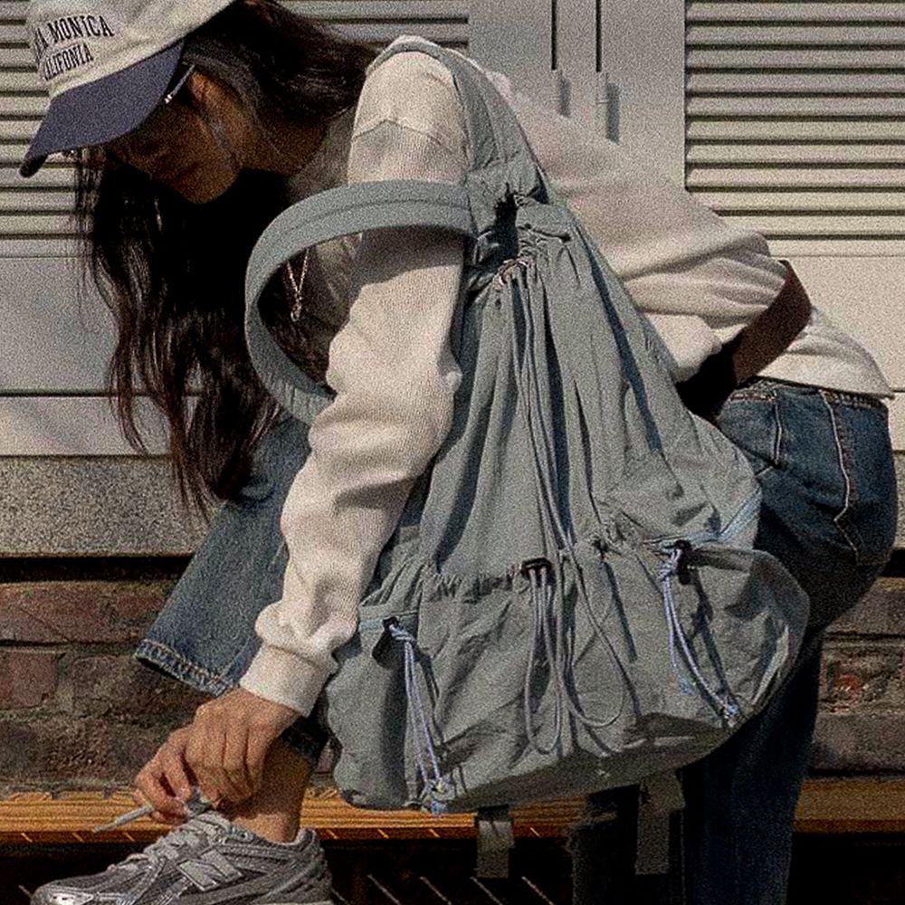 Drawstring nylon backpack Skyblue - 감도 깊은 취향 셀렉트샵 29CM