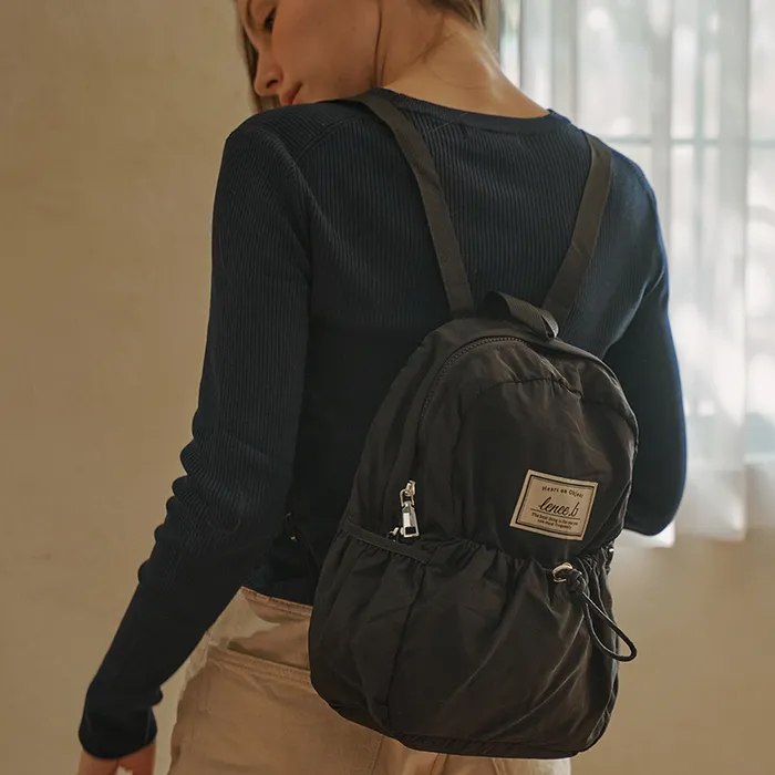 미니 스트링 백팩 블랙 Mini string backpack Black - 감도 깊은 취향 셀렉트샵 29CM
