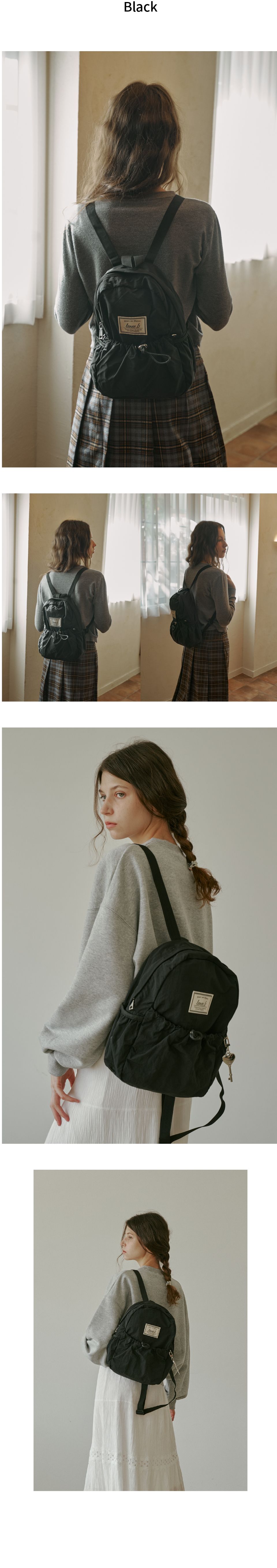 미니 스트링 백팩 블랙 Mini string backpack Black - 감도 깊은 취향 셀렉트샵 29CM