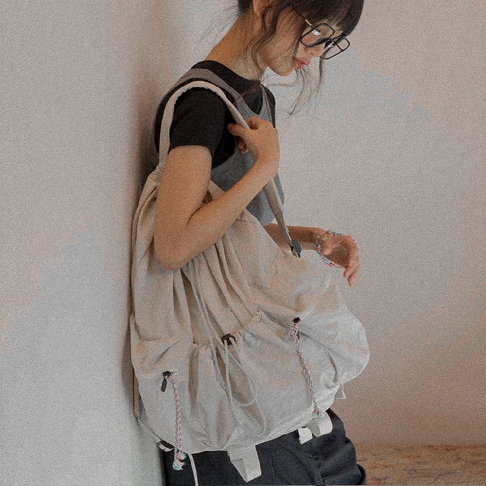 Drawstring nylon backpack Creambeige - 감도 깊은 취향 셀렉트샵 29CM