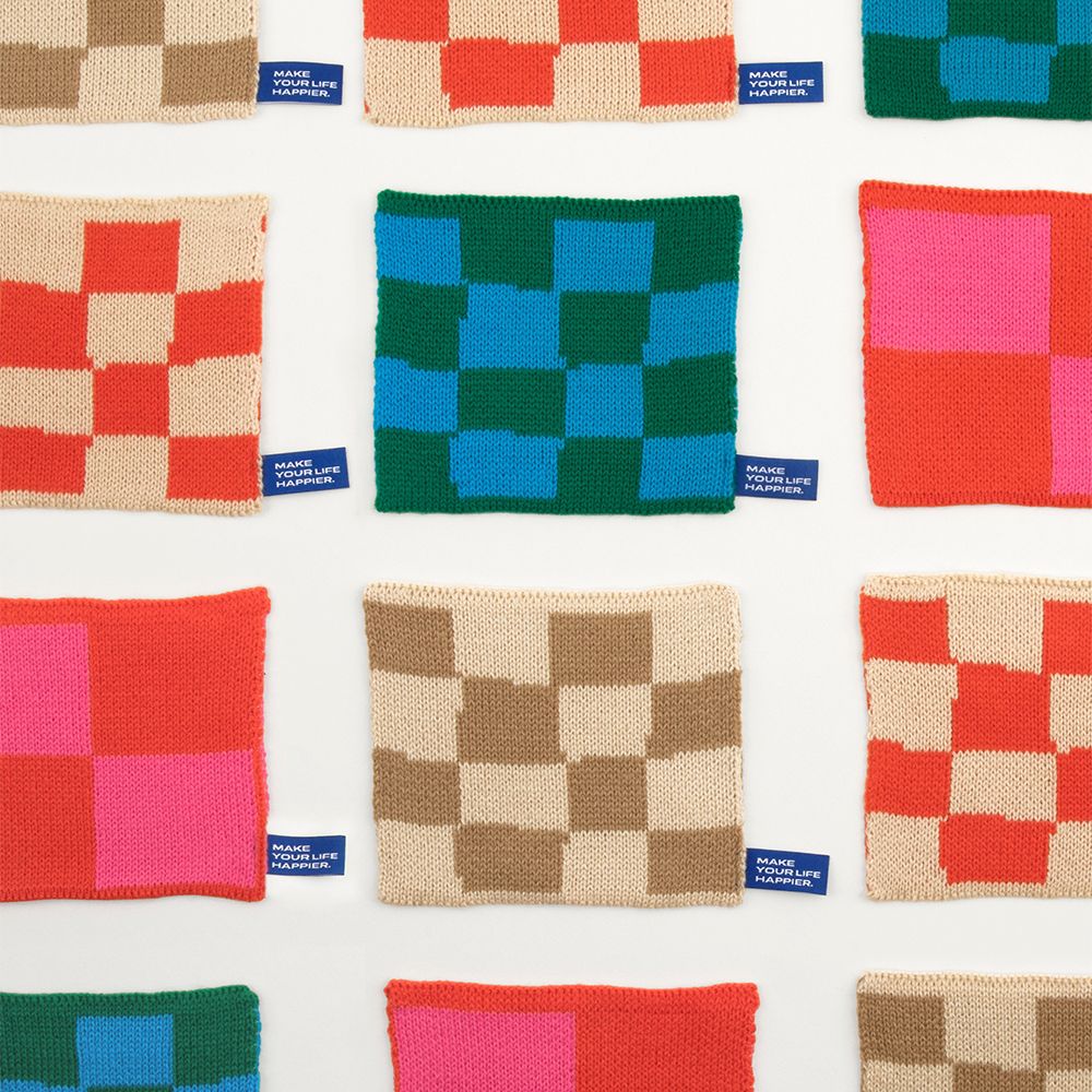 [Tea coaster] Checkerboard knit coaster - 감도 깊은 취향 셀렉트샵 29CM