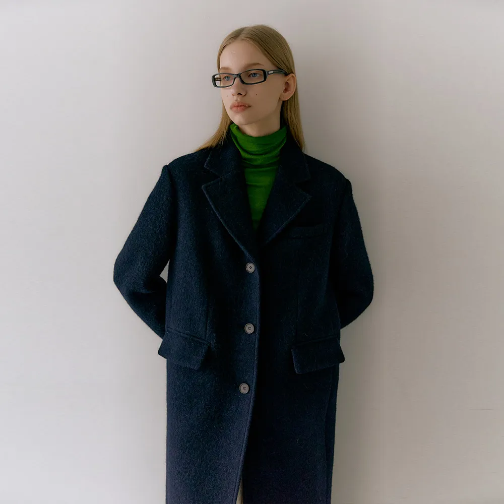 3-BUTTON ALPACA SINGLE COAT (dark navy) - 감도 깊은 취향 셀렉트샵 29CM