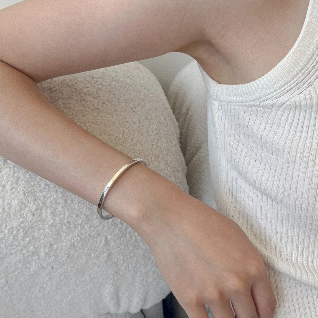 silver925 plain bangle bracelet (2color) - 감도 깊은 취향 셀렉트샵 29CM