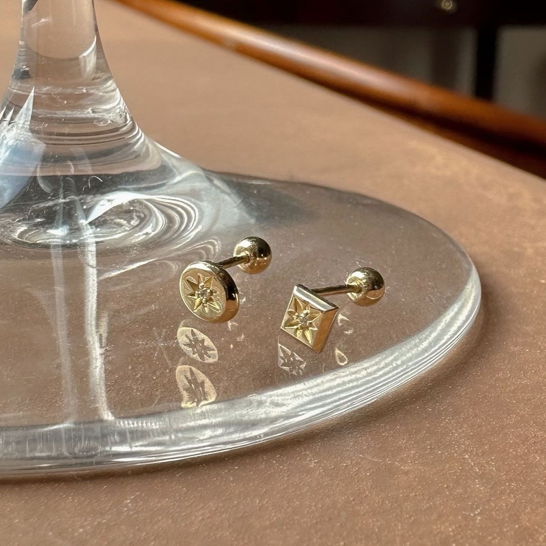 14k sparkle carving piercing (2type) - 감도 깊은 취향 셀렉트샵 29CM