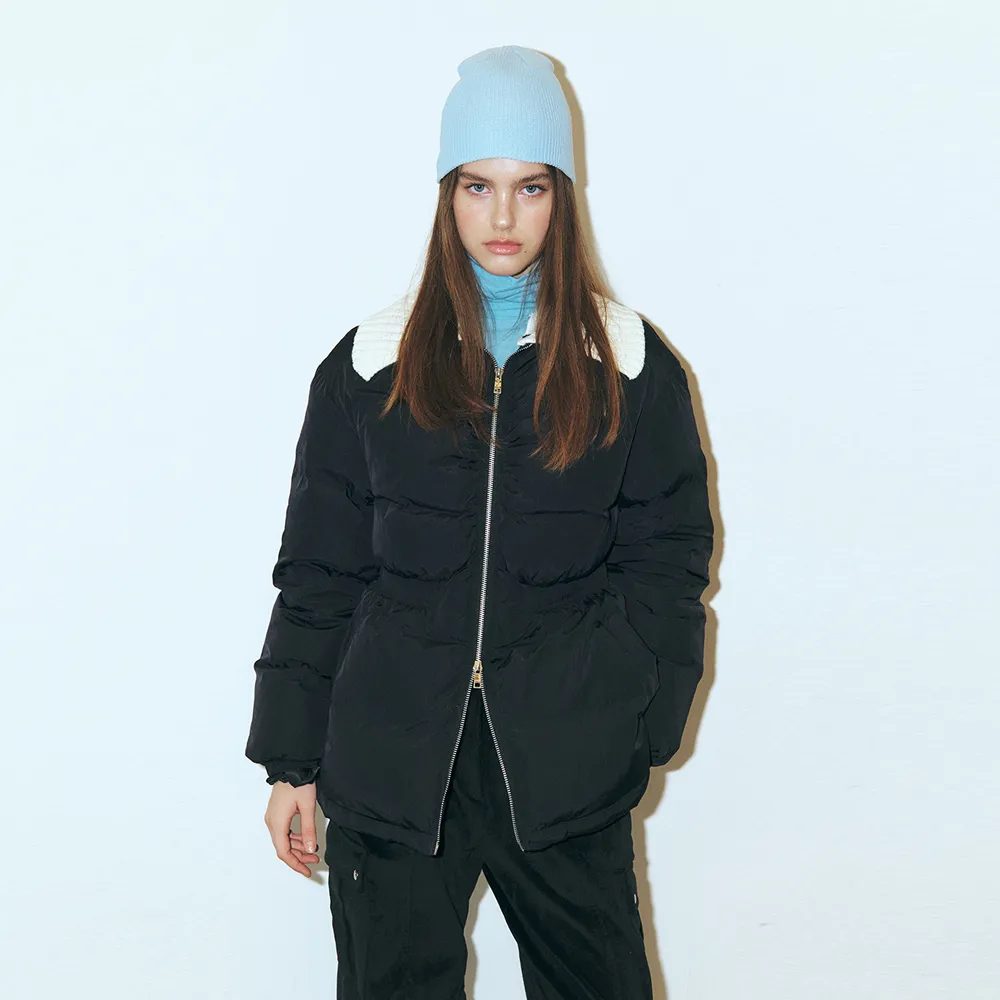 Knit-Collar Duck Down Padding, Black - 감도 깊은 취향 셀렉트샵 29CM