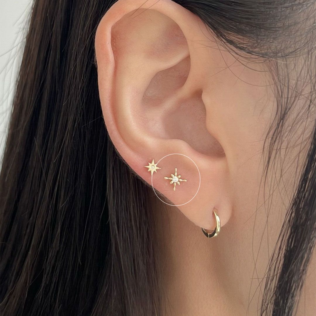 14k wish cubic star piercing - 감도 깊은 취향 셀렉트샵 29CM