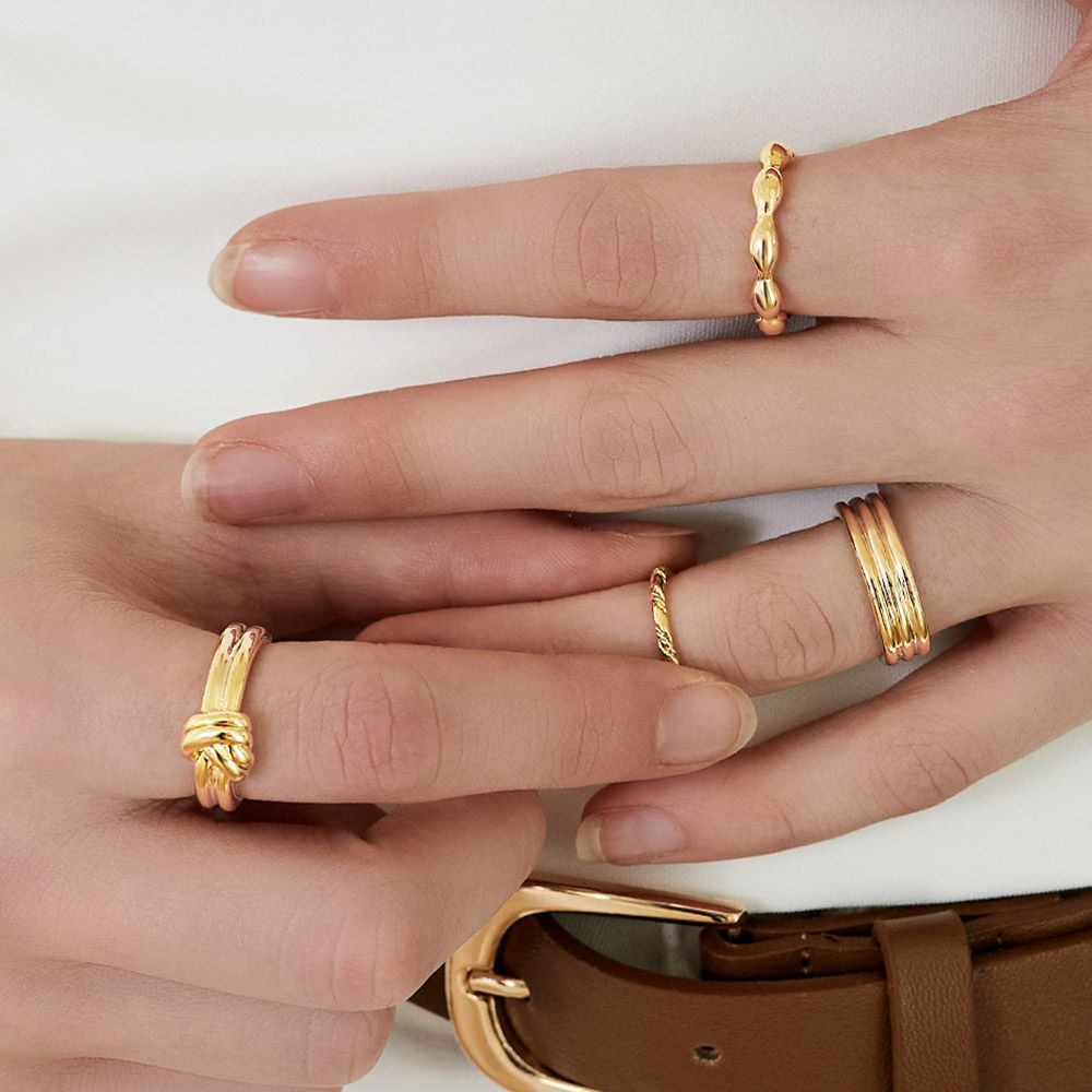 [4SET] NC022 Bold&Bold Layered Ring - 감도 깊은 취향 셀렉트샵 29CM