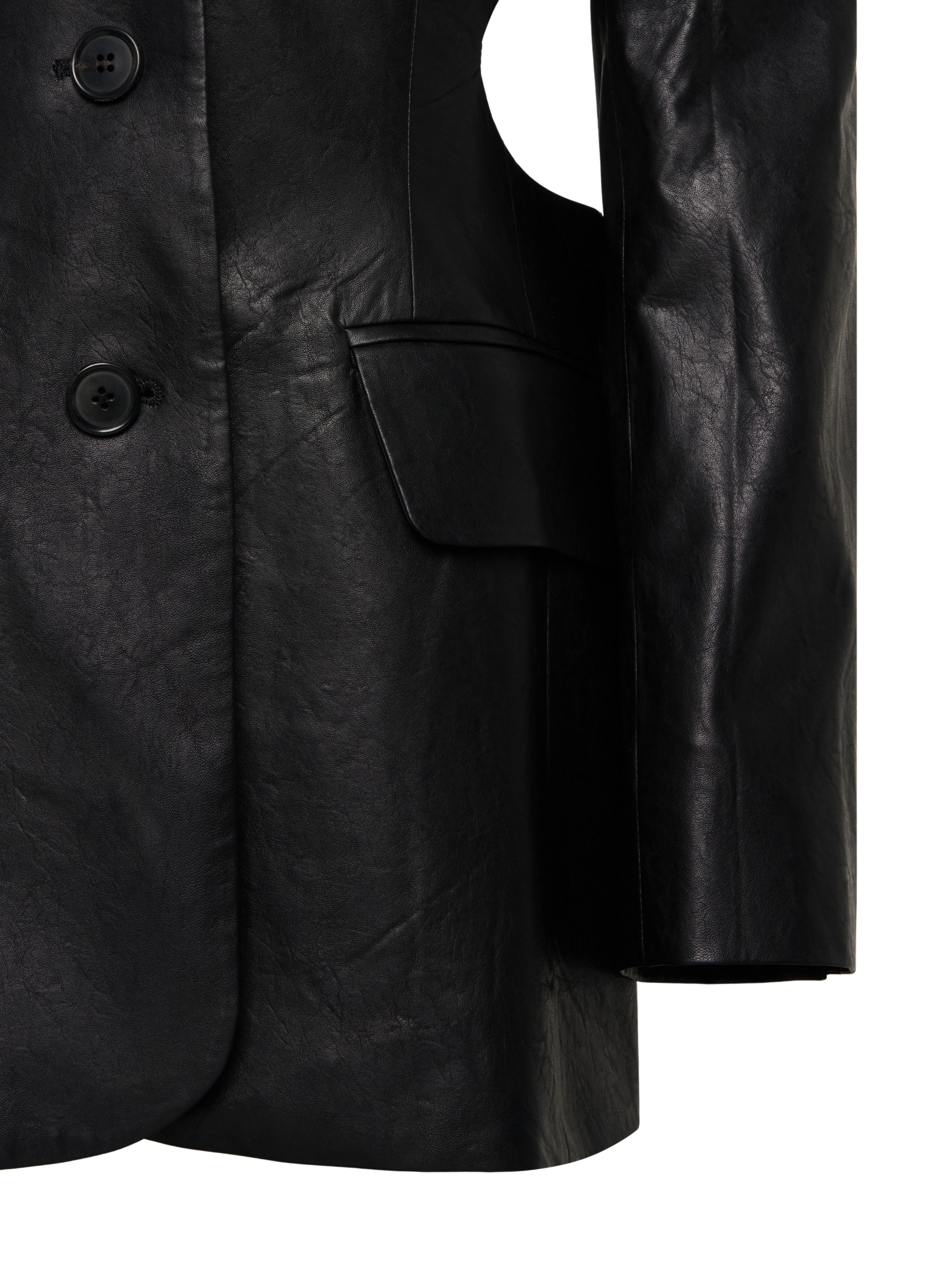 CUT-OUT LEATHER JACKET - BALCK - 감도 깊은 취향 셀렉트샵 29CM