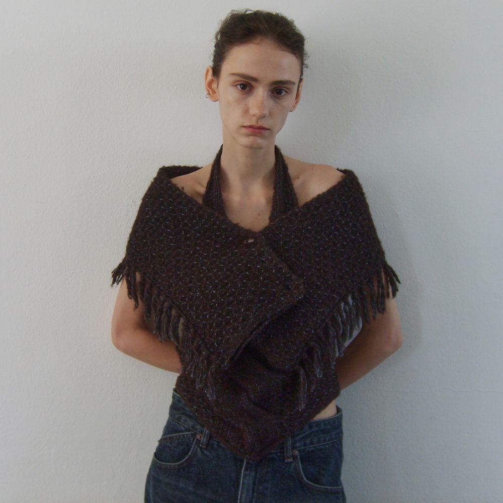 [ITALY FABRIC] FRINGE SHAWL MUFFLER - BROWN - 감도 깊은 취향 셀렉트샵 29CM