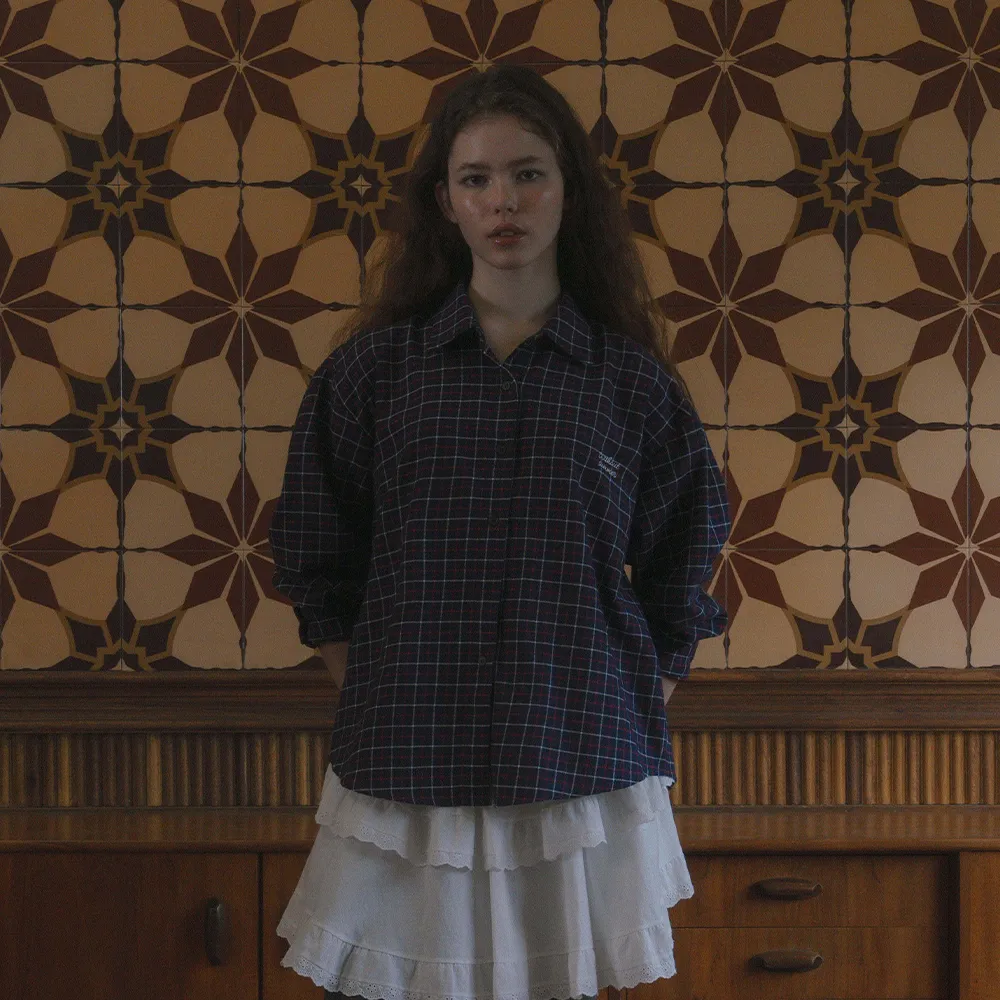 Bein check shirt_navy - 감도 깊은 취향 셀렉트샵 29CM