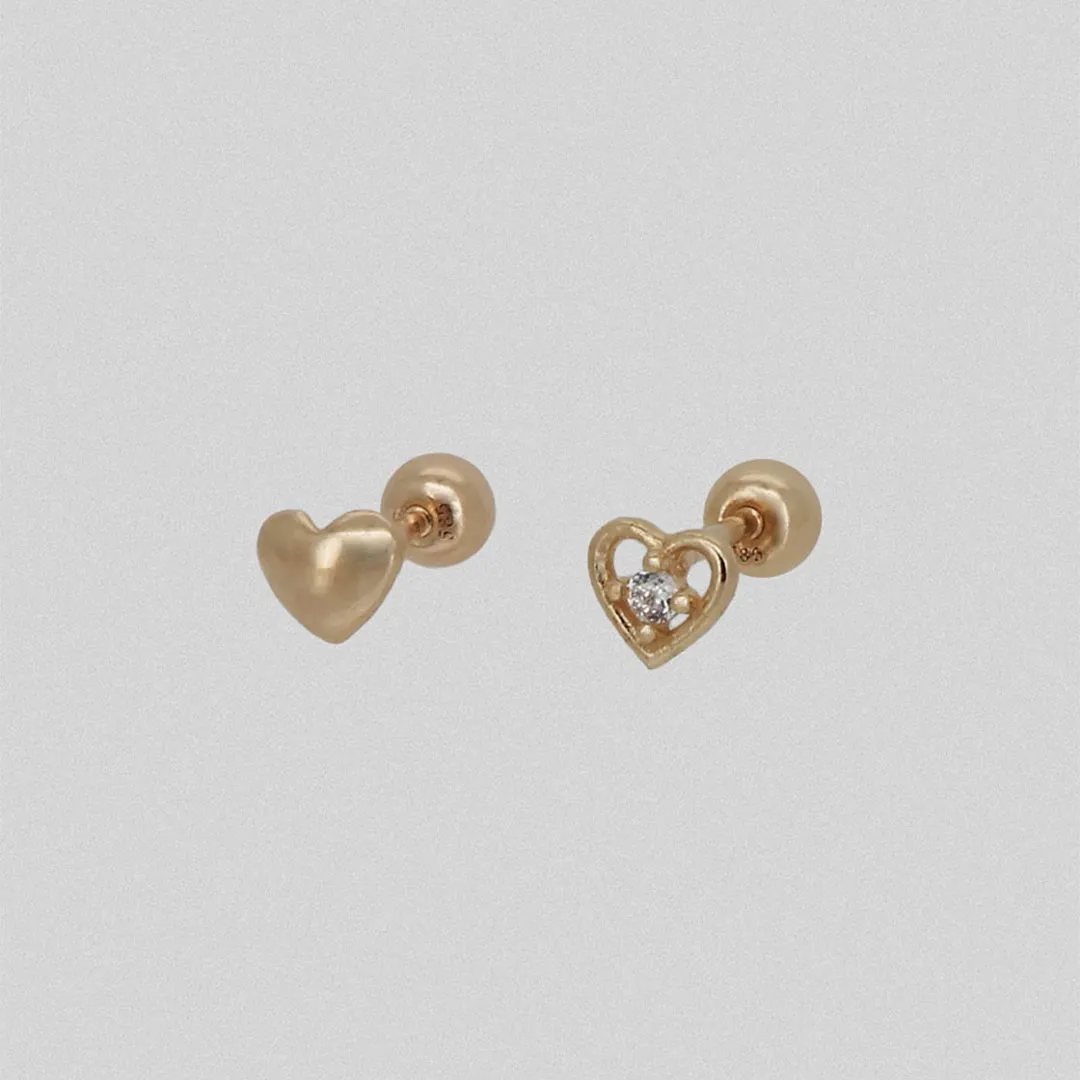 14k mini heart piercing (2type) - 감도 깊은 취향 셀렉트샵 29CM