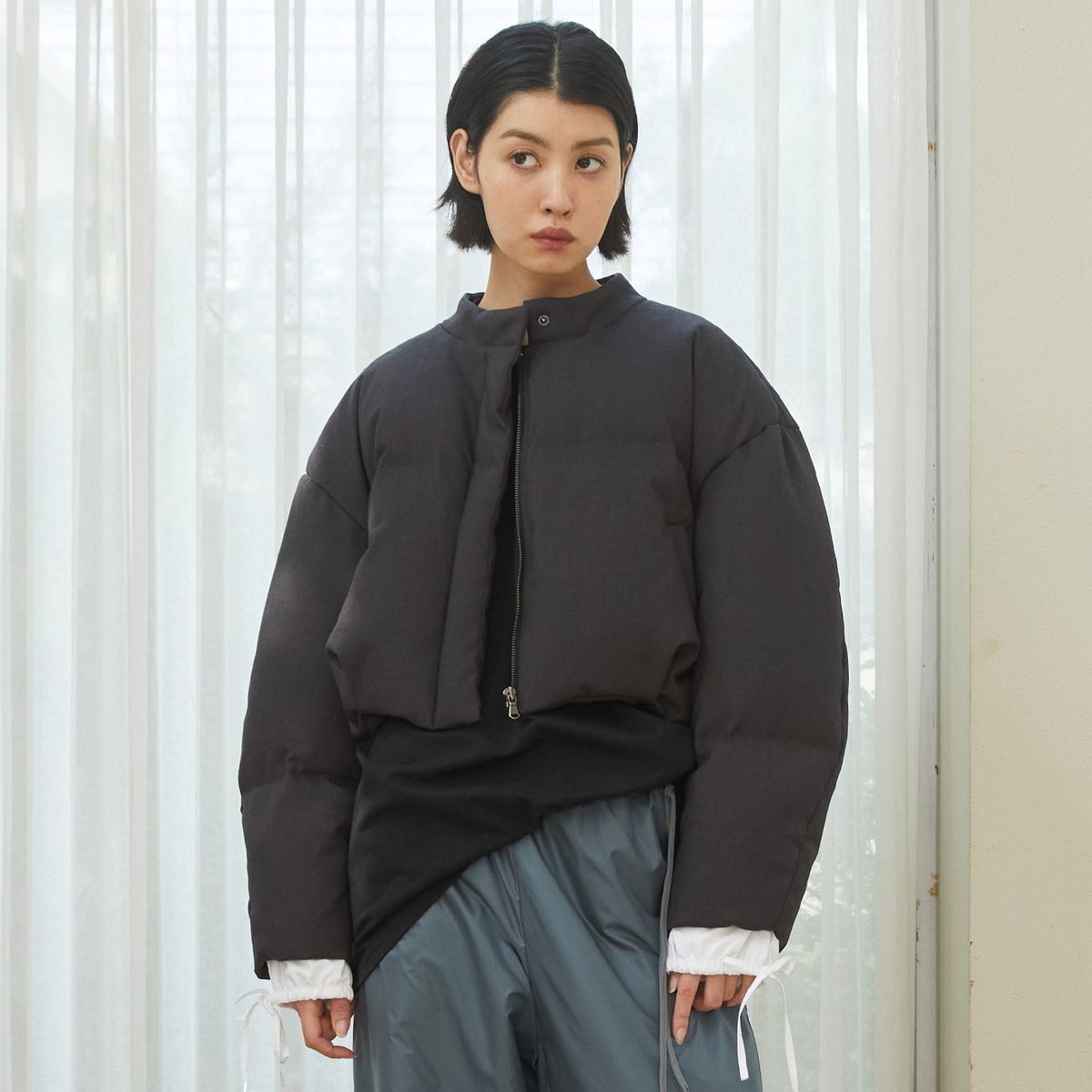 Wool Down Short Jumper_Charcoal - 감도 깊은 취향 셀렉트샵 29CM