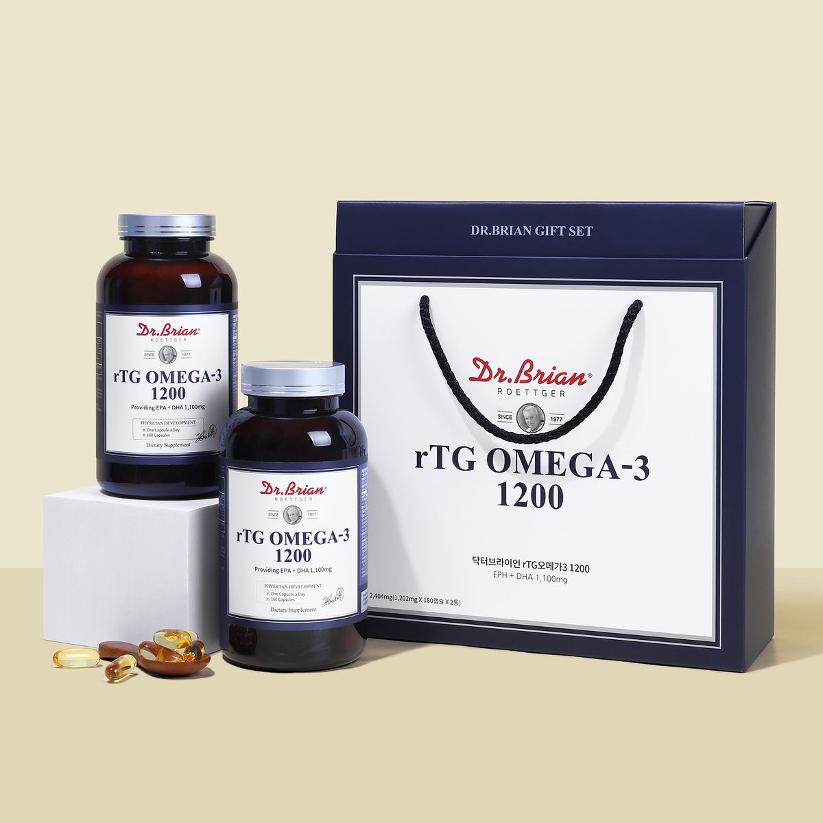 [선물세트] rTG 오메가-3 1200 180캡슐 (6개월분) X 2통 - 감도 깊은 취향 셀렉트샵 29CM