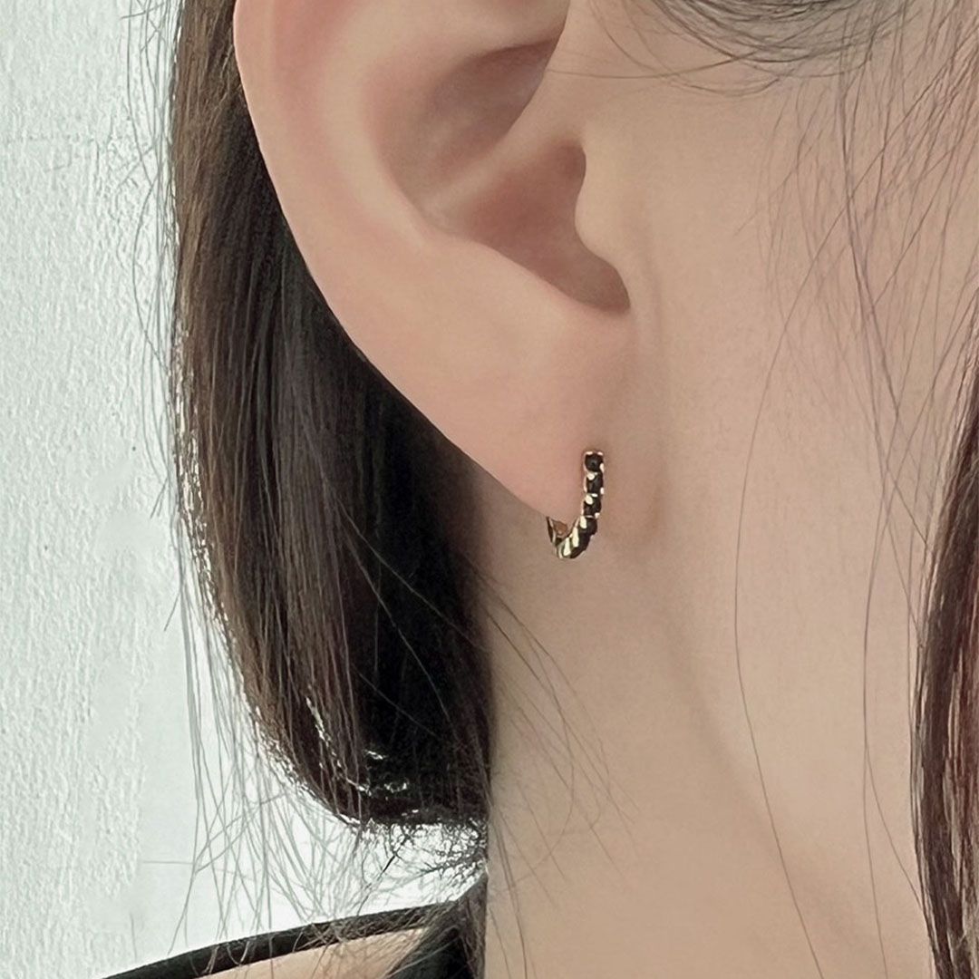 14k onyx one touch ring piercing - 감도 깊은 취향 셀렉트샵 29CM
