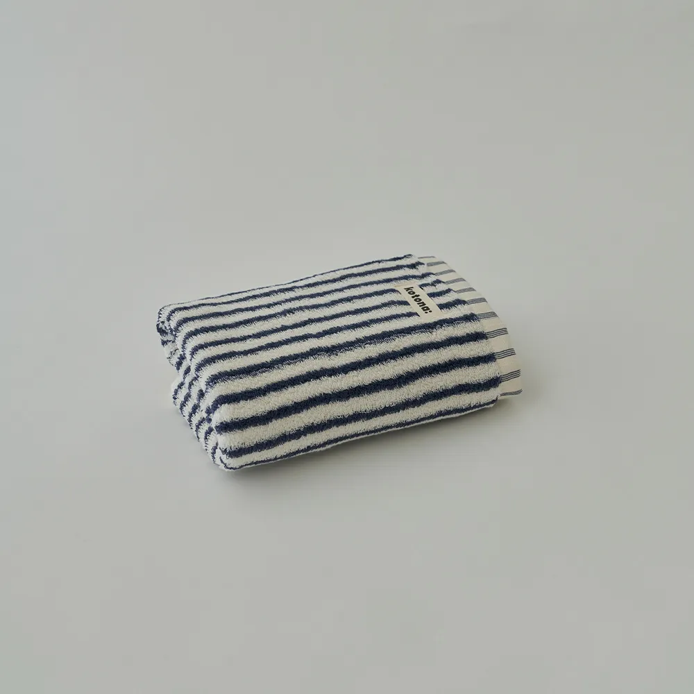코토나 홈바디 타월 네이비 스트라이프 1P - 감도 깊은 취향 셀렉트샵 29CM