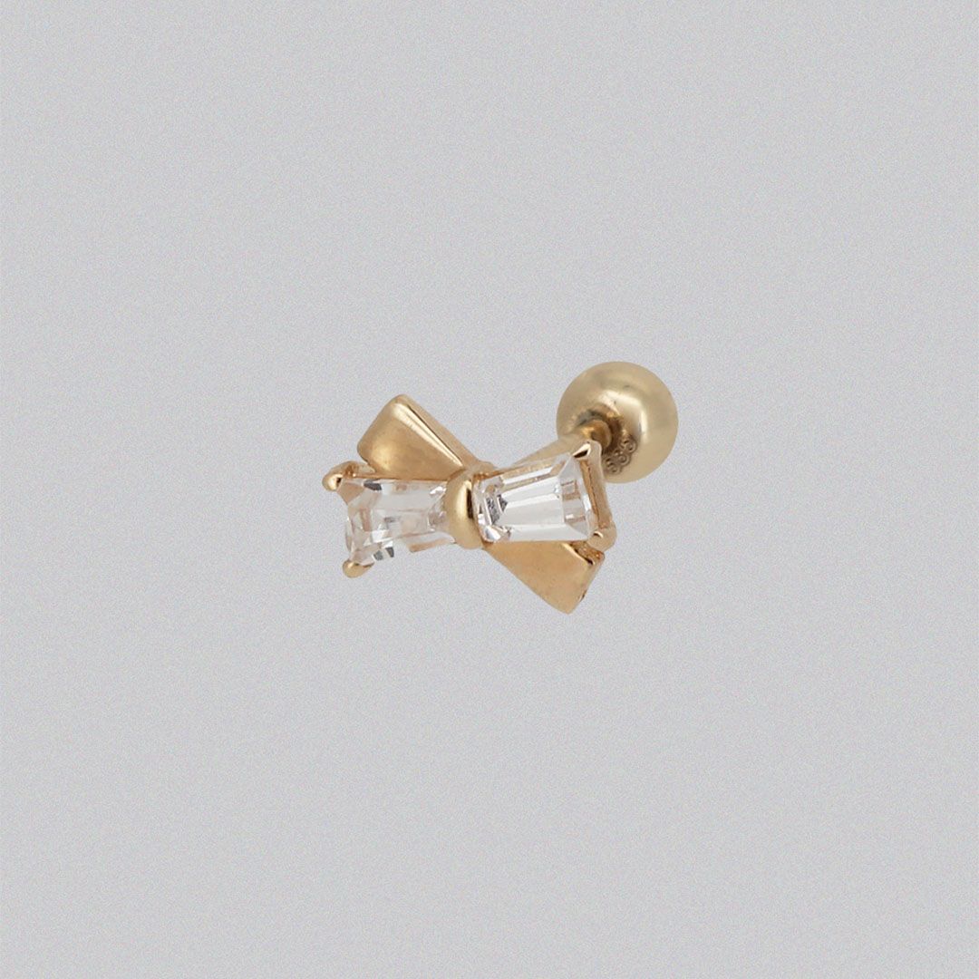 14k square cubic ribbon piercing - 감도 깊은 취향 셀렉트샵 29CM