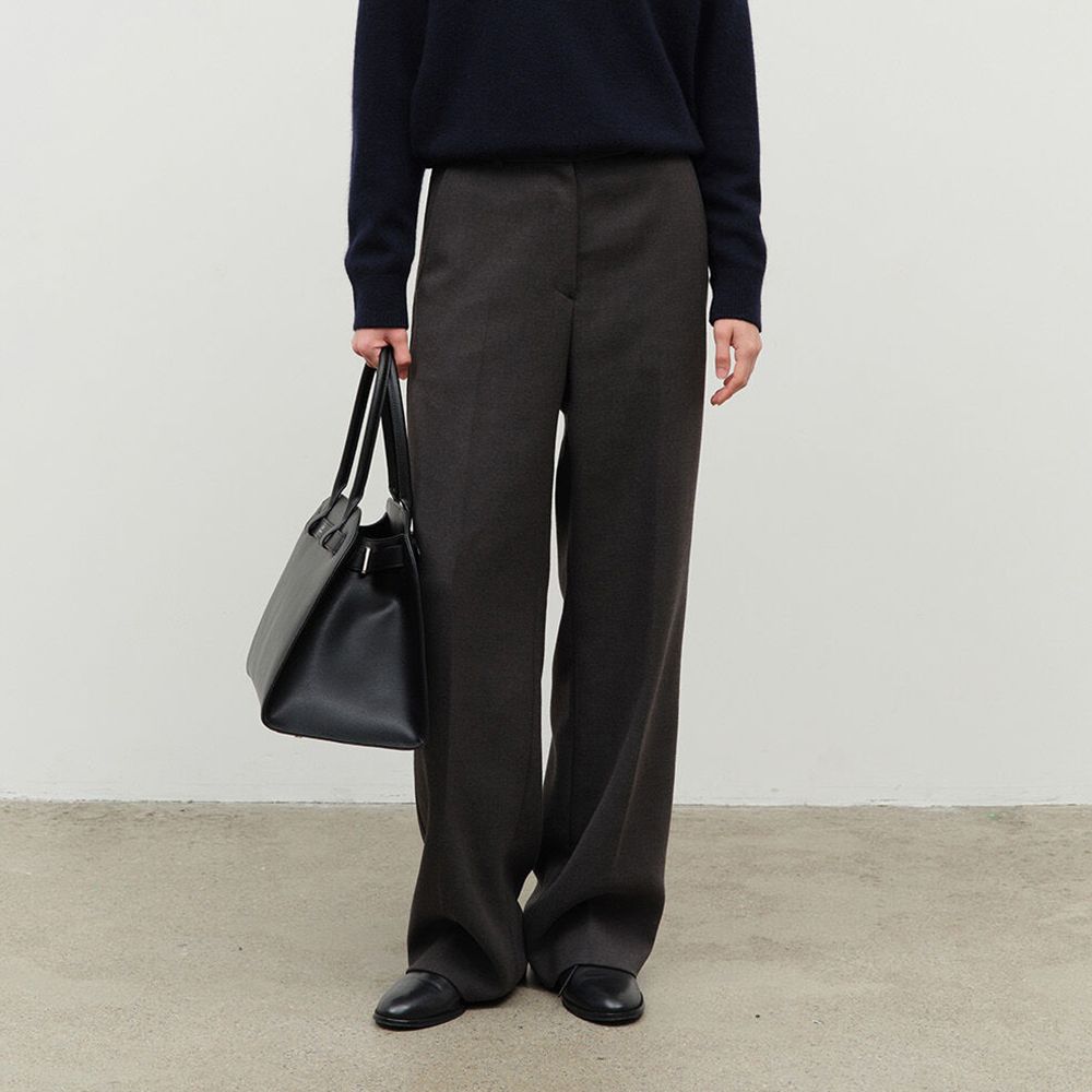 SEMI-WIIDE WINTER SLACKS CHARCOAL GREY_UDPA4D221CG - 감도 깊은 취향 셀렉트샵 29CM