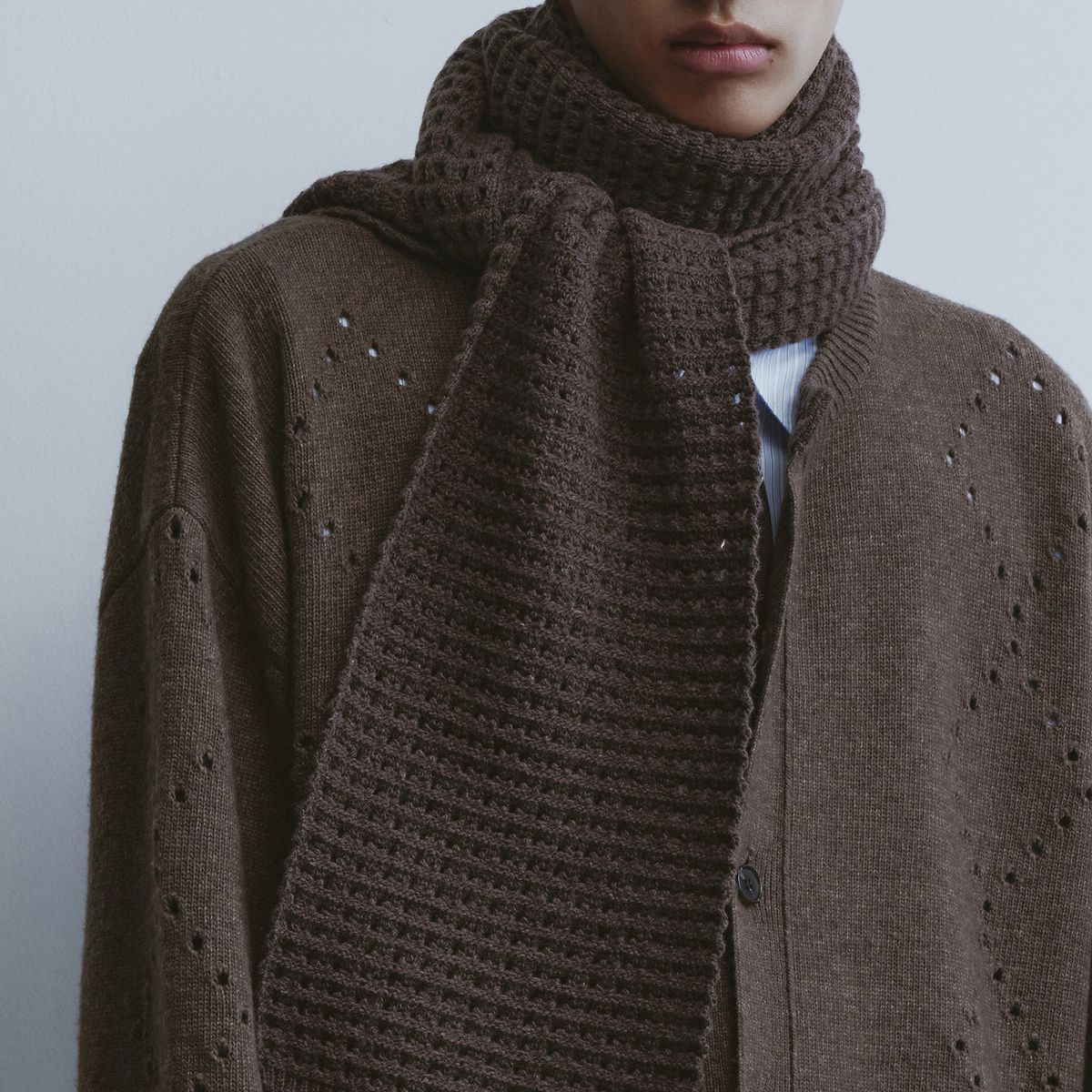 Knit Muffler - Brown - 감도 깊은 취향 셀렉트샵 29CM