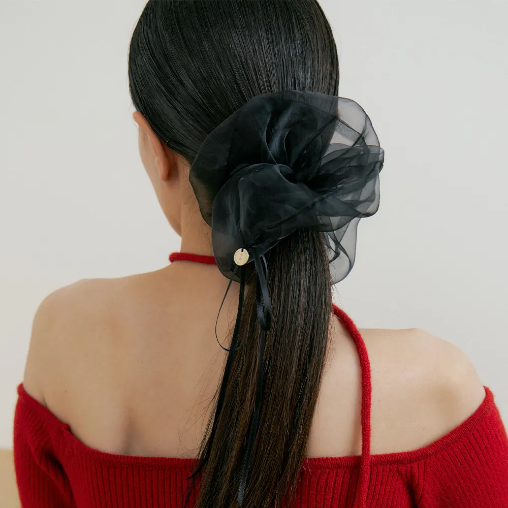 Organza Scrunch (black) - 감도 깊은 취향 셀렉트샵 29CM