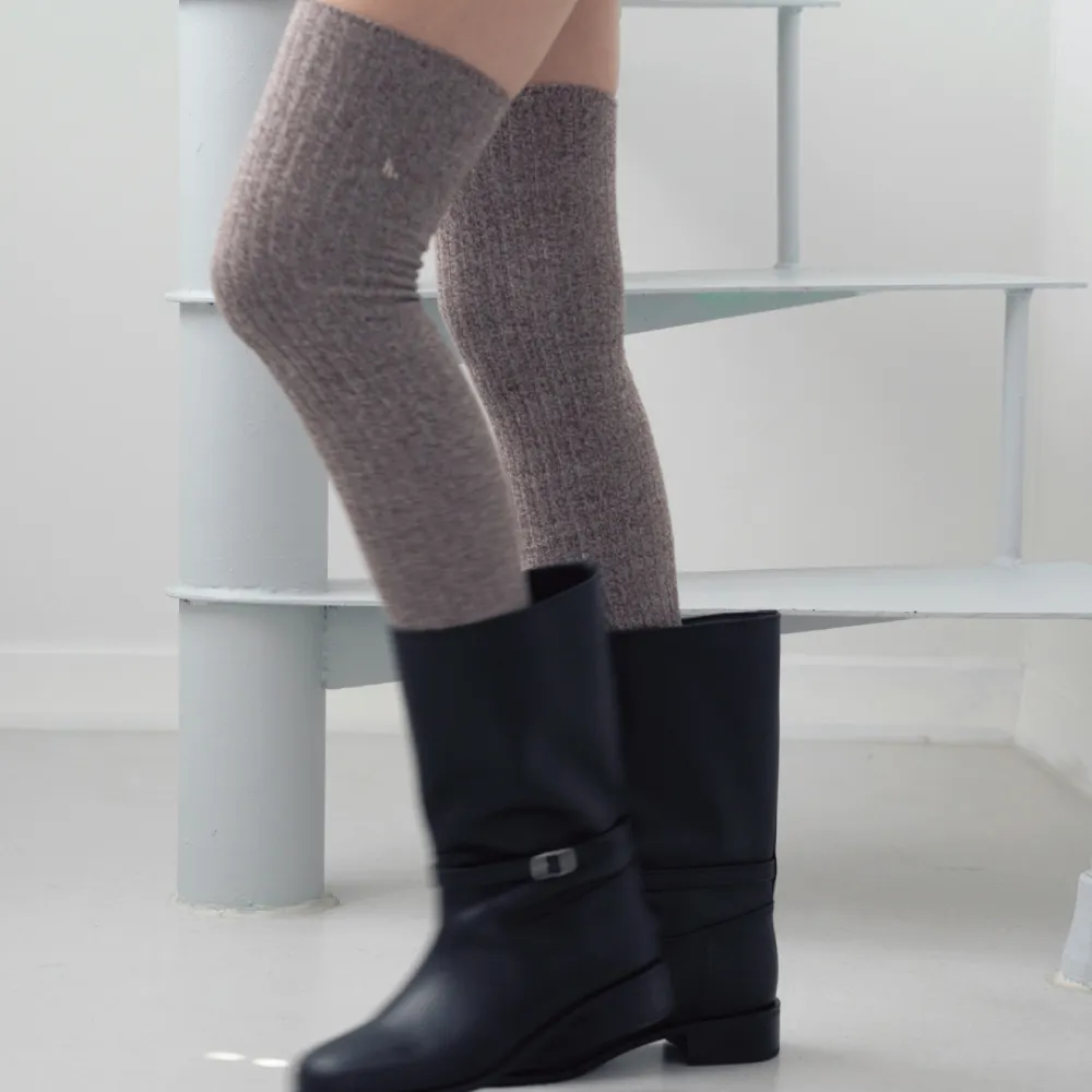 [hiig] no.612 melange brown over-knee socks - 감도 깊은 취향 셀렉트샵 29CM