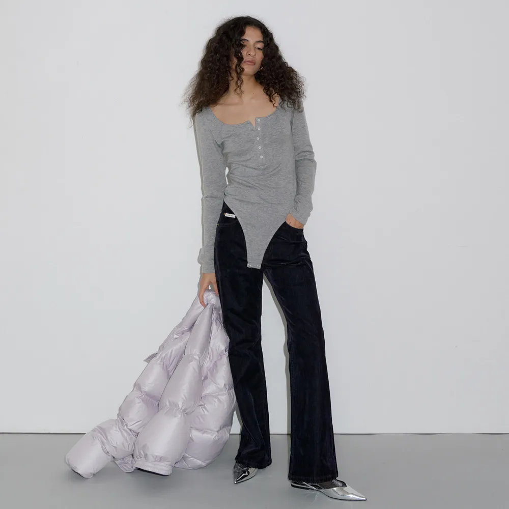 BUTTON BODYSUIT_MELANGE GREY - 감도 깊은 취향 셀렉트샵 29CM