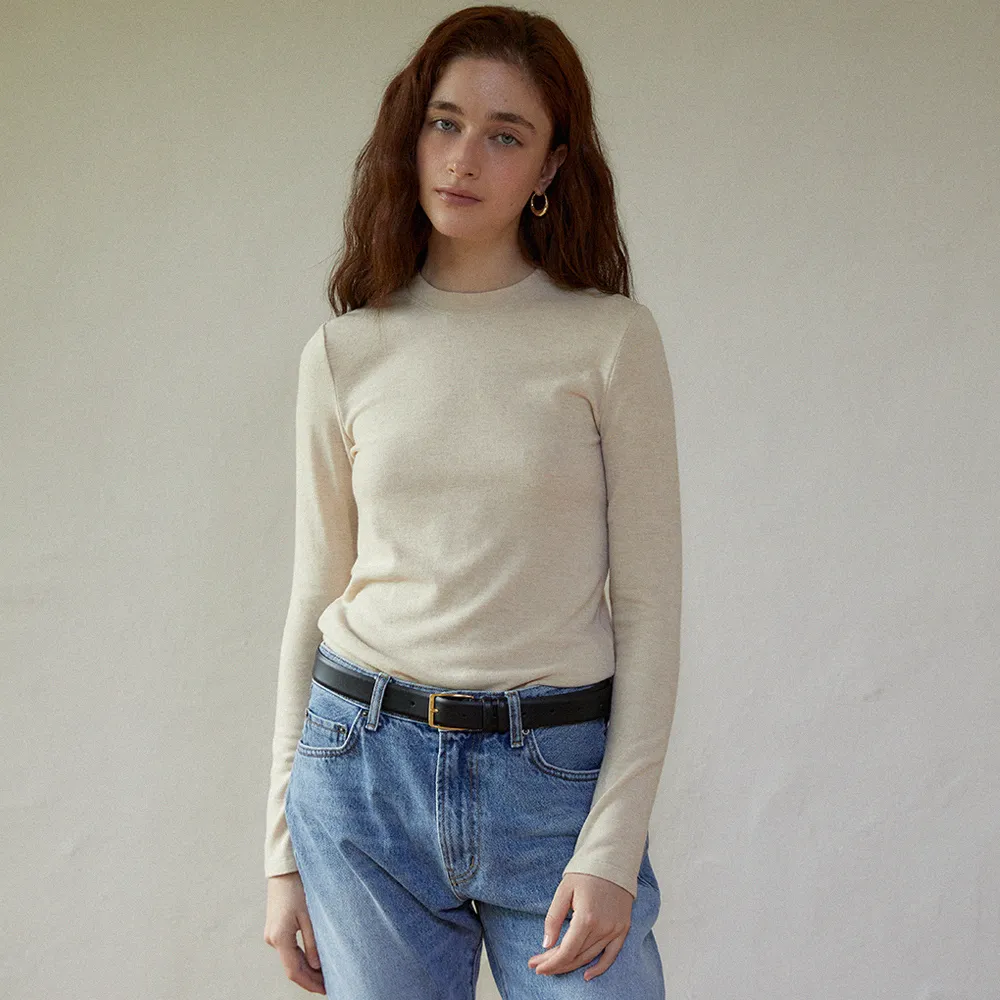 Angora long sleeve T-shirt (beige) - 감도 깊은 취향 셀렉트샵 29CM