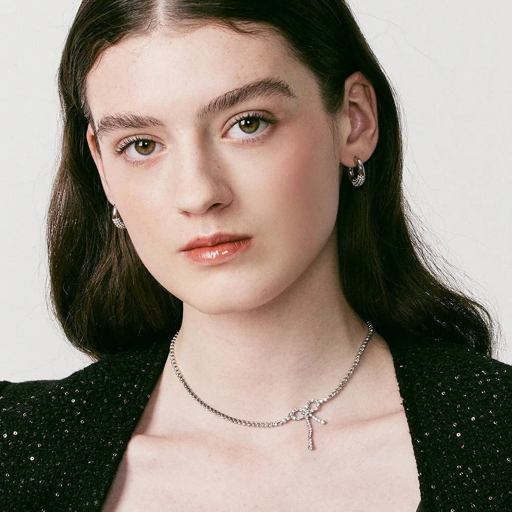 Twinkle Ribbon Drop Necklace_VH249ONE009M - 감도 깊은 취향 셀렉트샵 29CM