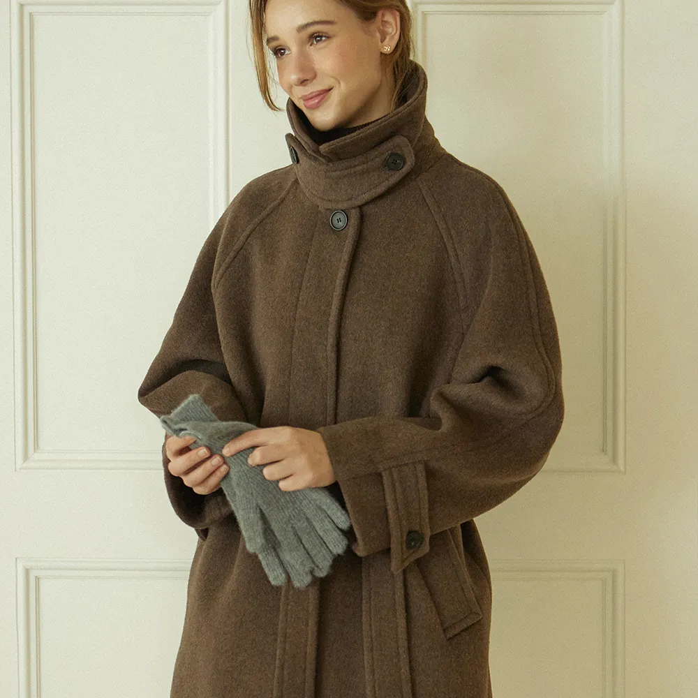 Raglan Belted Wool Half Coat - Brown - 감도 깊은 취향 셀렉트샵 29CM