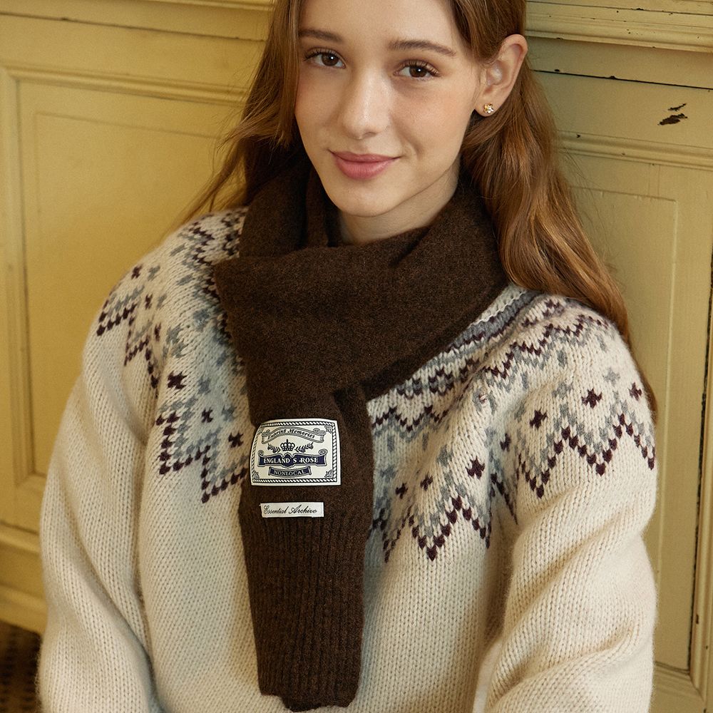 [선물포장] Mellow Petite Knit Muffler - Brown - 감도 깊은 취향 셀렉트샵 29CM