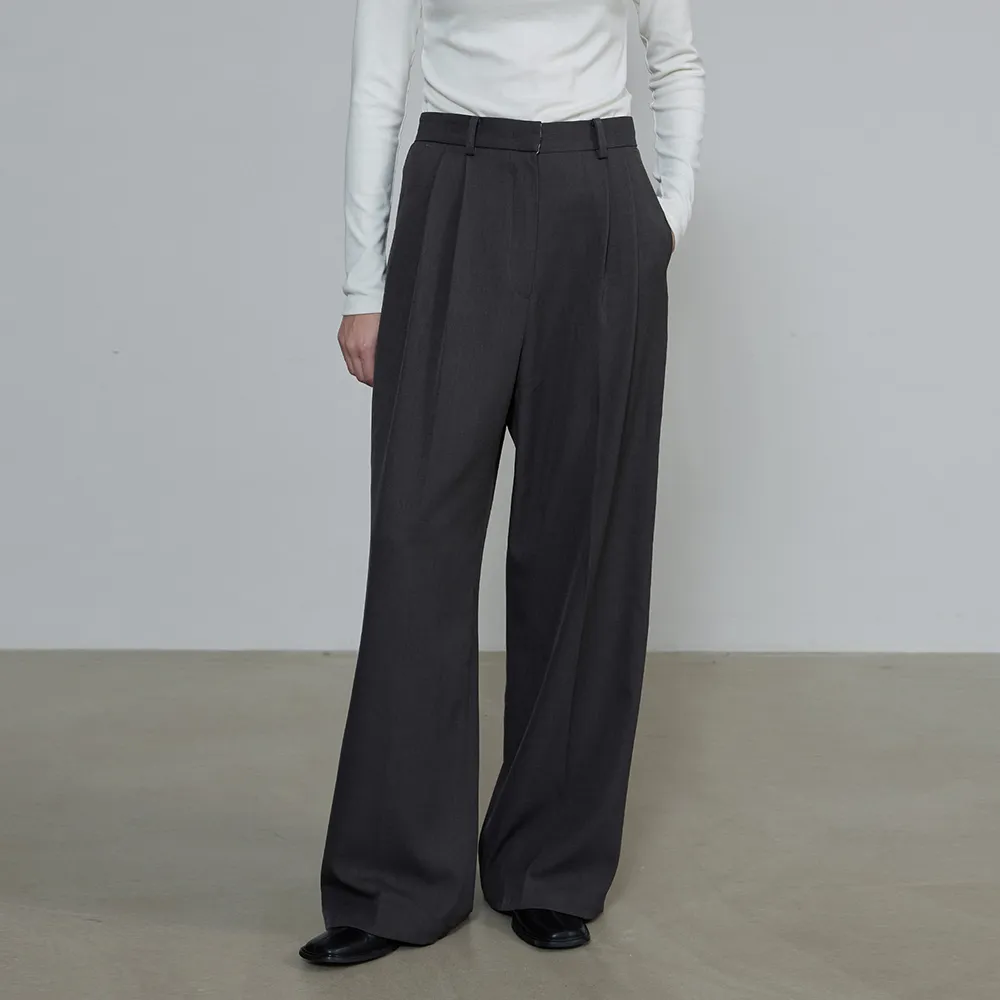 Classic double tuck slacks - Charcoal - 감도 깊은 취향 셀렉트샵 29CM