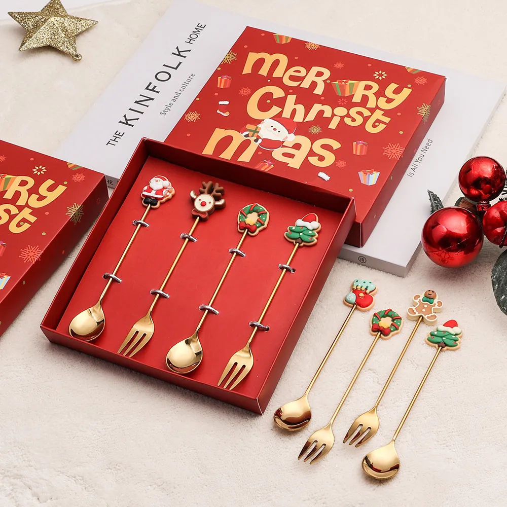 크리스마스 커트러리 티스푼 티포크 4P세트 - 감도 깊은 취향 셀렉트샵 29CM