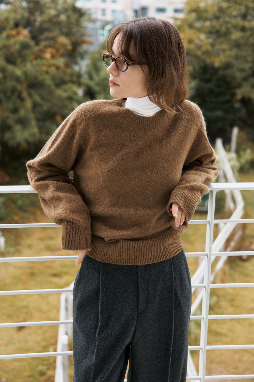 Wholegarment boucle round knit (4color) - 감도 깊은 취향 셀렉트샵 29CM