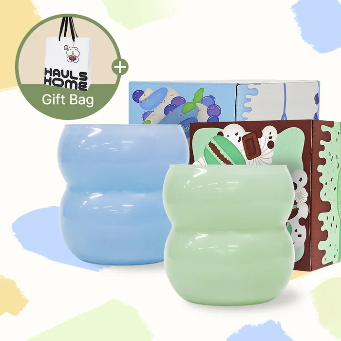 뉴티지 밀크글라스 맥주잔 2P 술잔 선물 세트 (3컬러 택2) +쇼핑백S - 감도 깊은 취향 셀렉트샵 29CM