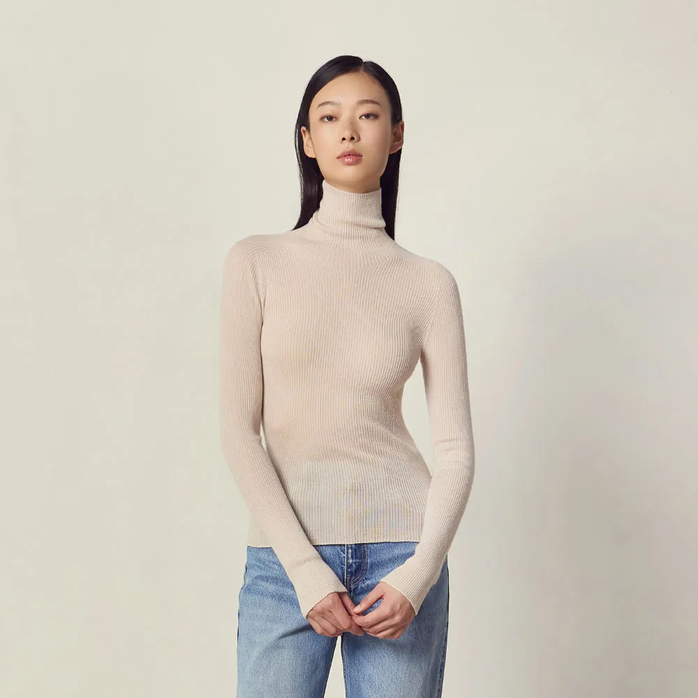 Wholegarment Turtle-neck Long Sleeve Knit Top L/Beige - 감도 깊은 취향 셀렉트샵 29CM