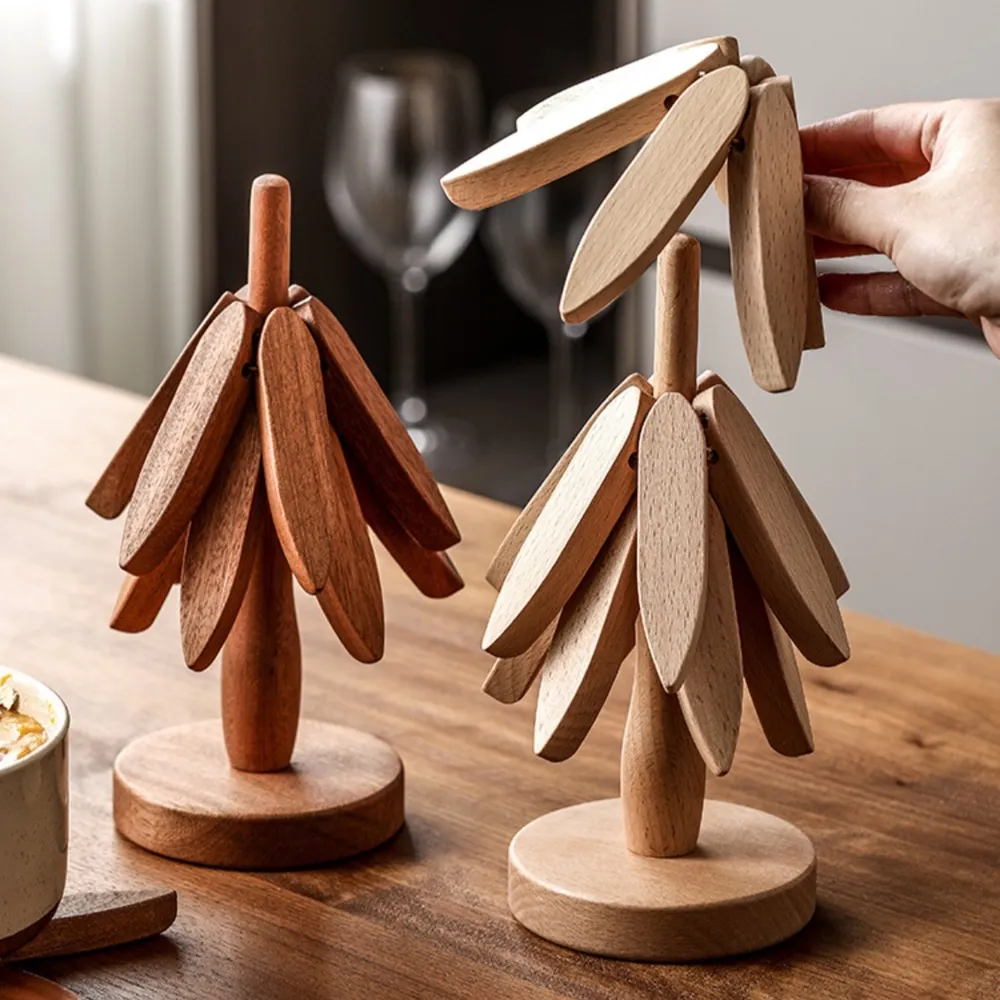 bookaz 트리나무 냄비 받침 원목 우드 접이식 집들이 개업 신혼 인테리어 소품 주방 선물 - 감도 깊은 취향 셀렉트샵 29CM