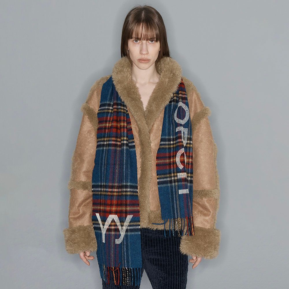 OPEN YY TARTAN WOOL SCARF (BLUE) - 감도 깊은 취향 셀렉트샵 29CM