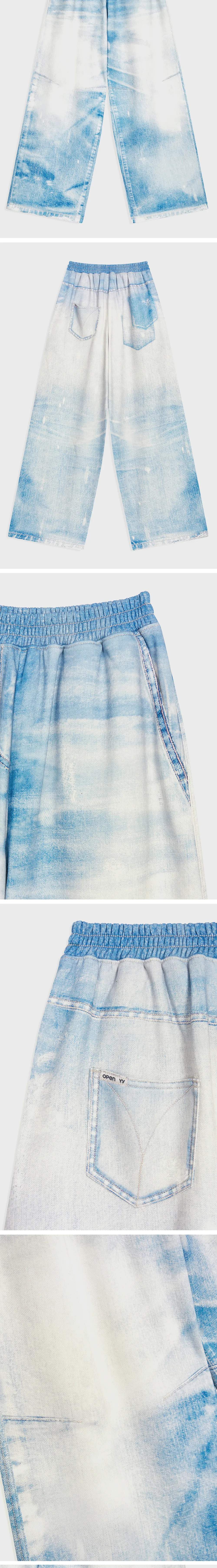 JEAN EFFECT WIDE SWEATPANTS (LIGHT BLUE) - 감도 깊은 취향 셀렉트샵 29CM