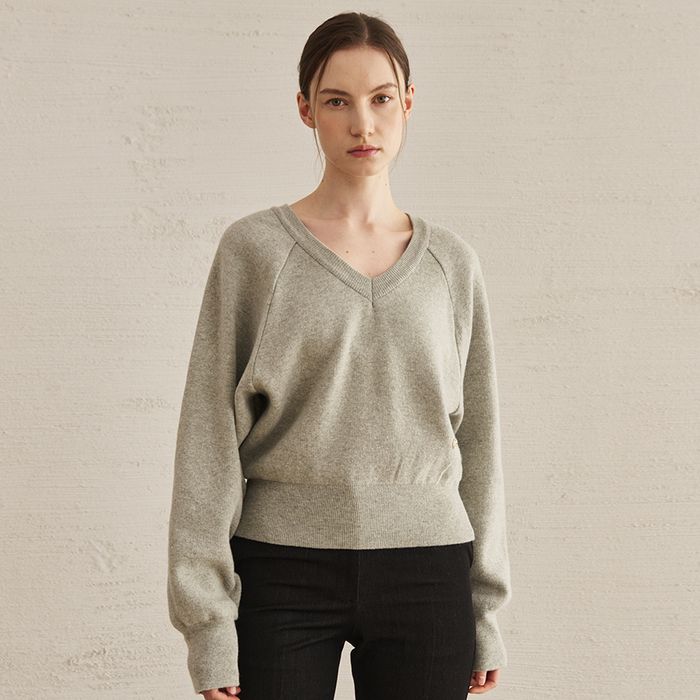 Cashmere V-Neck Knit - Light Gray - 감도 깊은 취향 셀렉트샵 29CM
