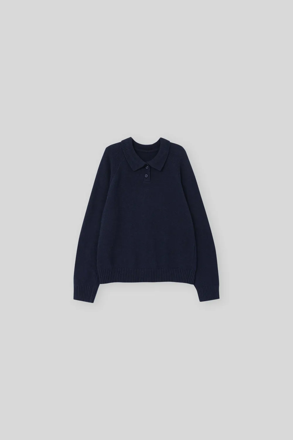 Daub button collar knit (navy) - 감도 깊은 취향 셀렉트샵 29CM
