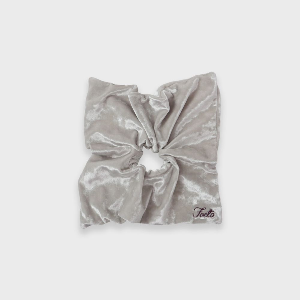 Velvet square scrunchie (gray) - 감도 깊은 취향 셀렉트샵 29CM
