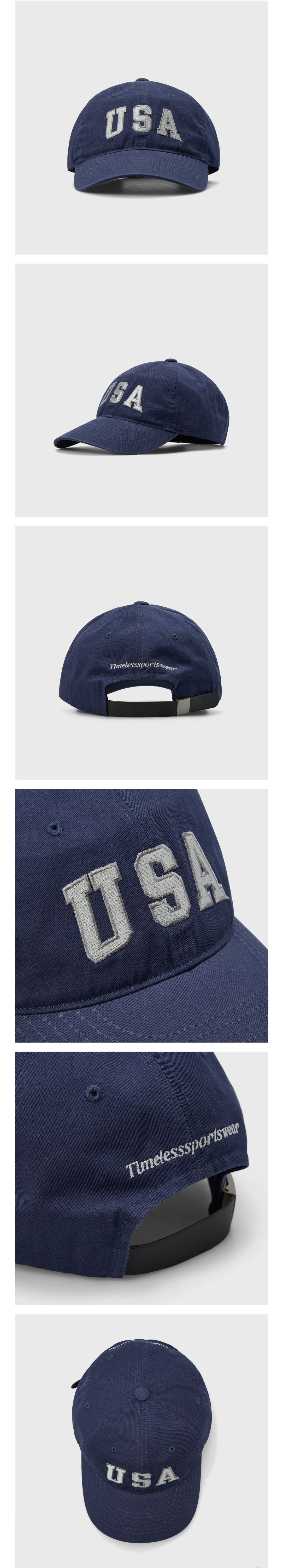 USA cotton ball cap Navy - 감도 깊은 취향 셀렉트샵 29CM